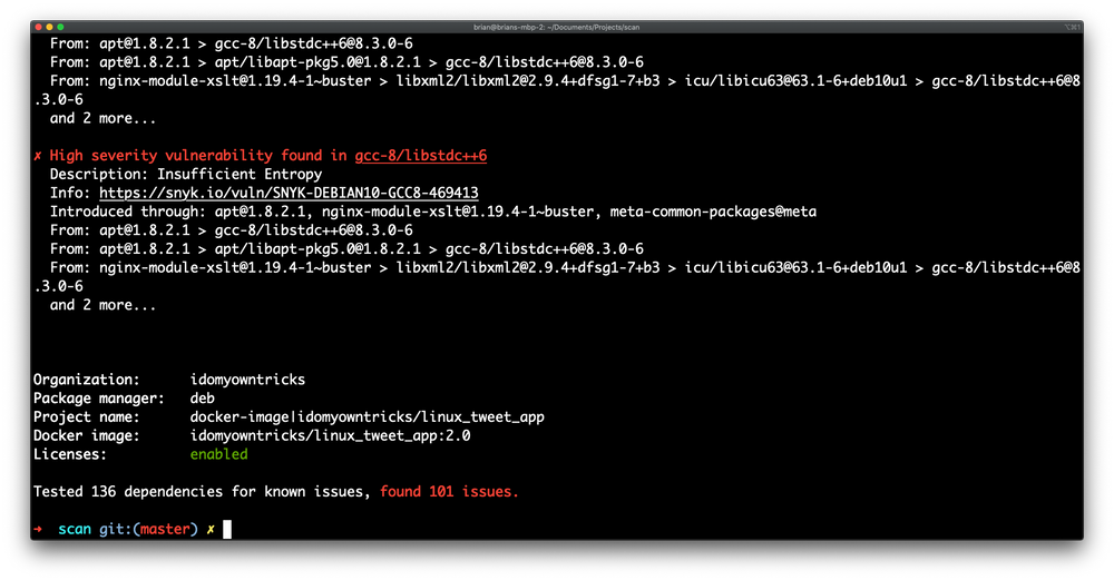 How to use Docker Security Scan Locally